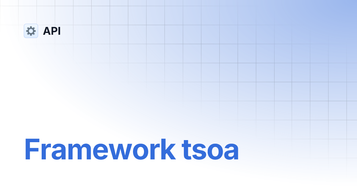 Framework tsoa | API