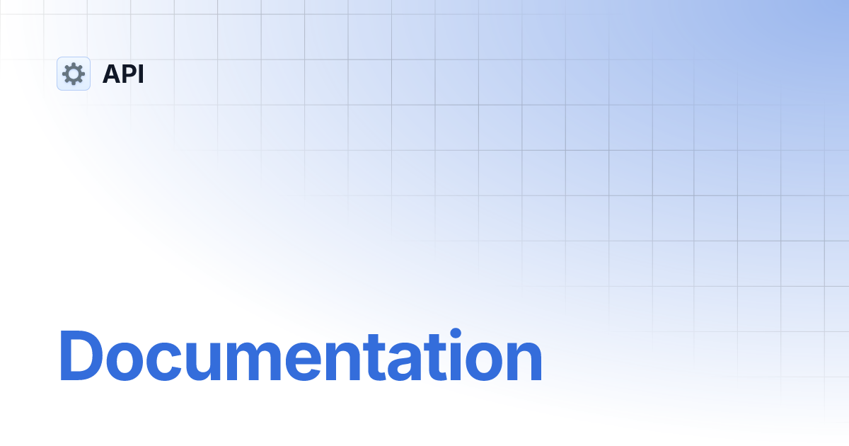 Documentation | API